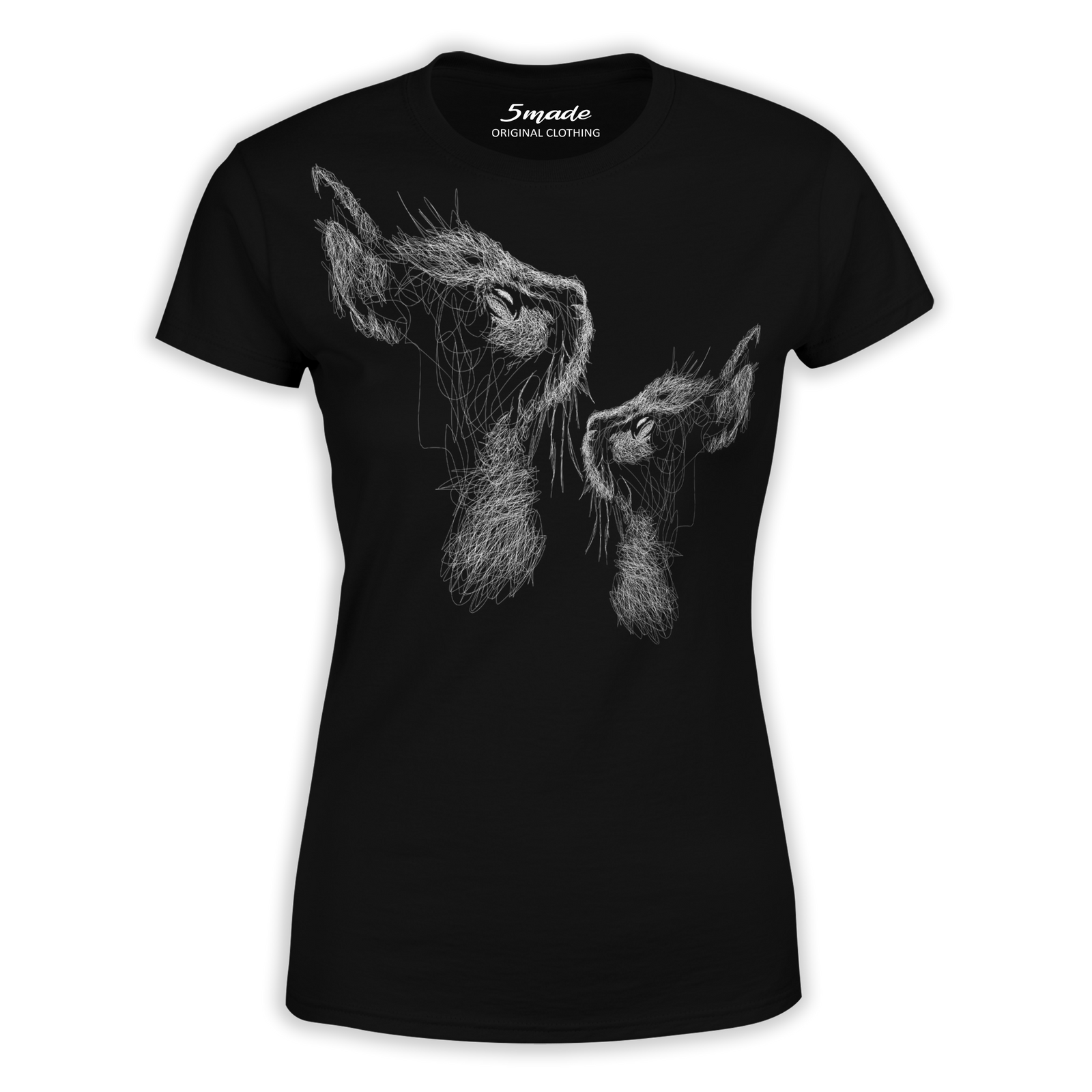 Koszulka szkice koty | ODZIEŻ - KOSZULKI, BLUZY ... \ Koszulki DAMSKIE ...